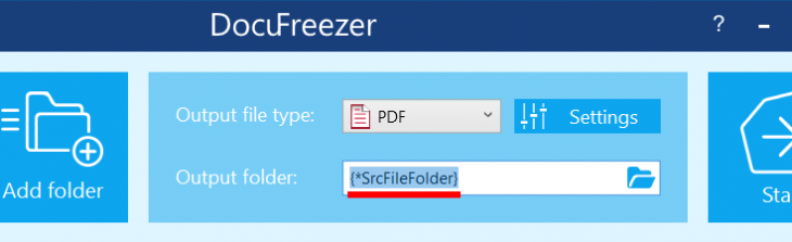 DocuFreezer Advanced Settings